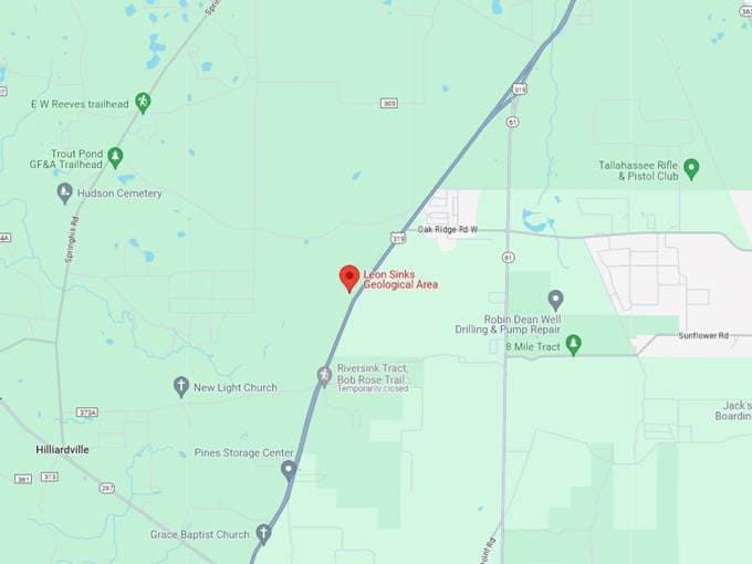 leon sinks geological area 10 map