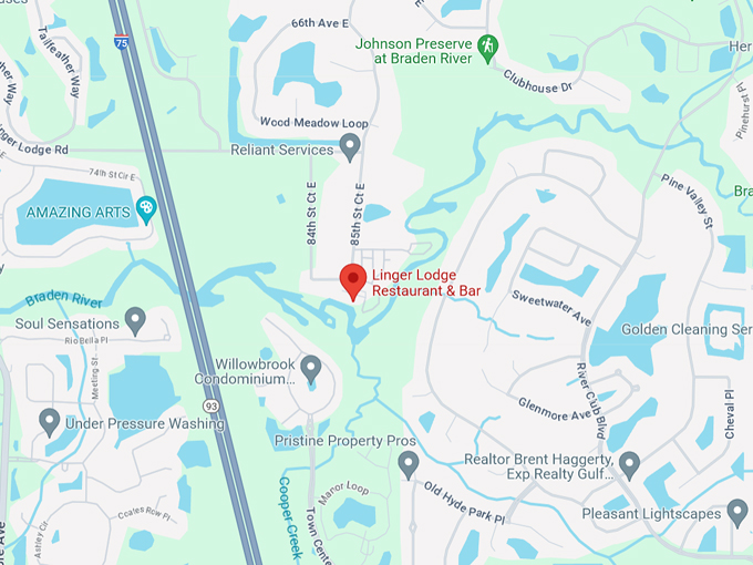 linger lodge restaurant bar 10 map