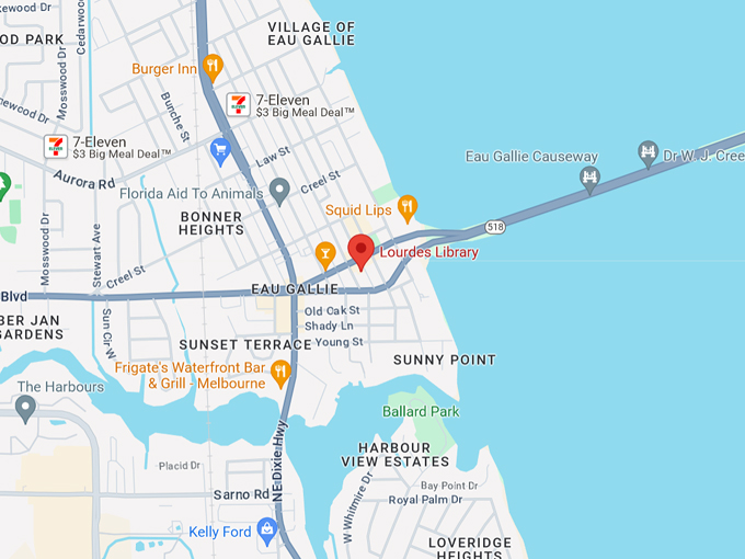 Lourdes Library 10 map