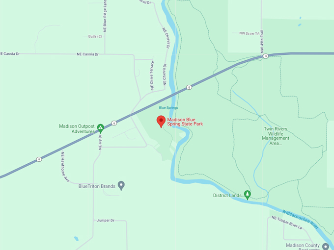 madison blue springs 10 map