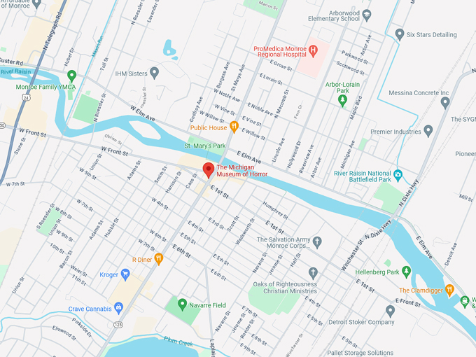 Michigan Museum of Horror 10 map