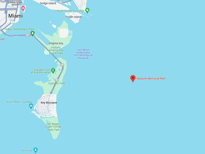 neptune memorial reef 10 map