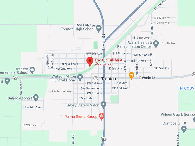 old gilchrist county jail 10 map