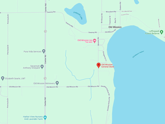 Old Mission General Store 10 map