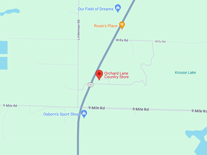 Orchard Lane Country Store 10 Map