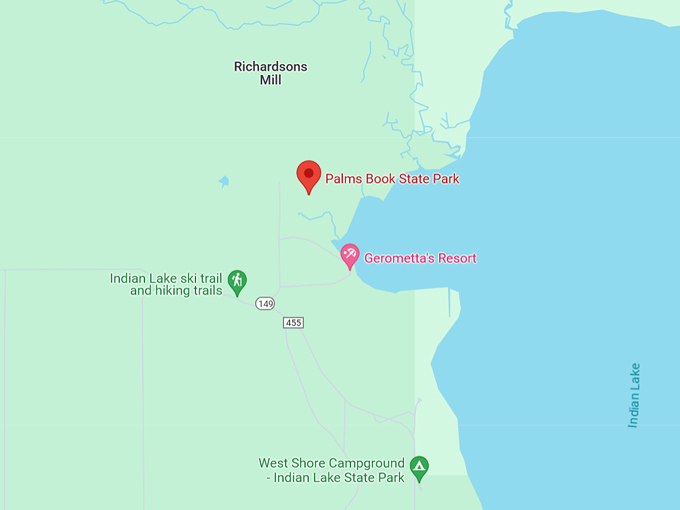 Palms Book State Park 10 Map
