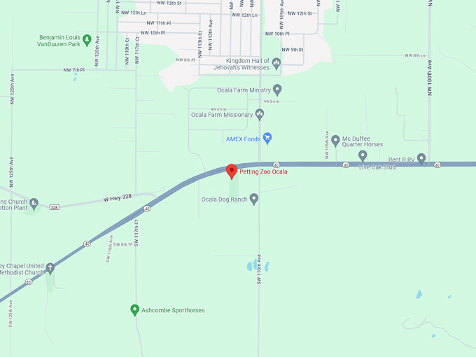 petting zoo ocala 10 map
