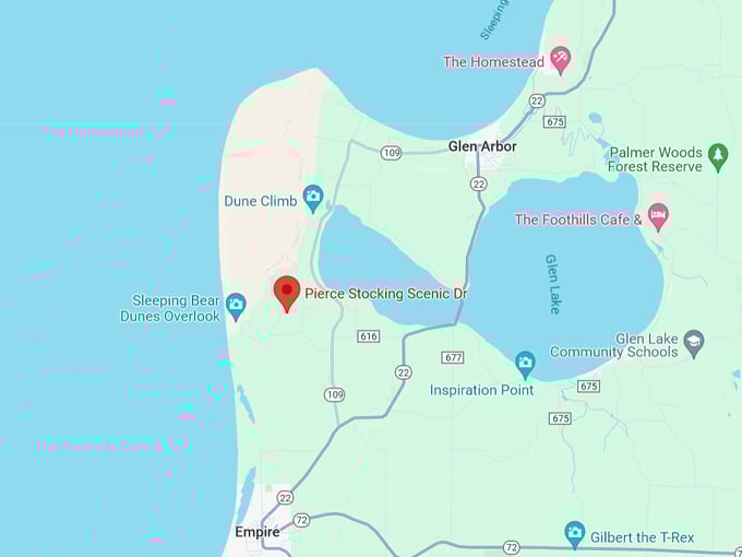 Pierce Stocking Scenic Drive 10 Map