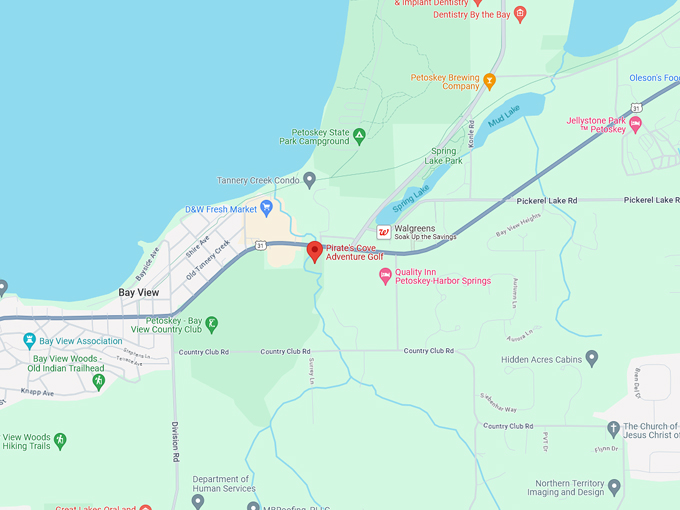 Pirate's Cove Adventure Golf 10 map