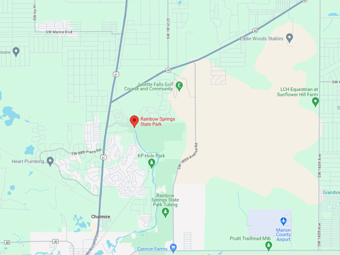 Rainbow Springs State Park 10 map