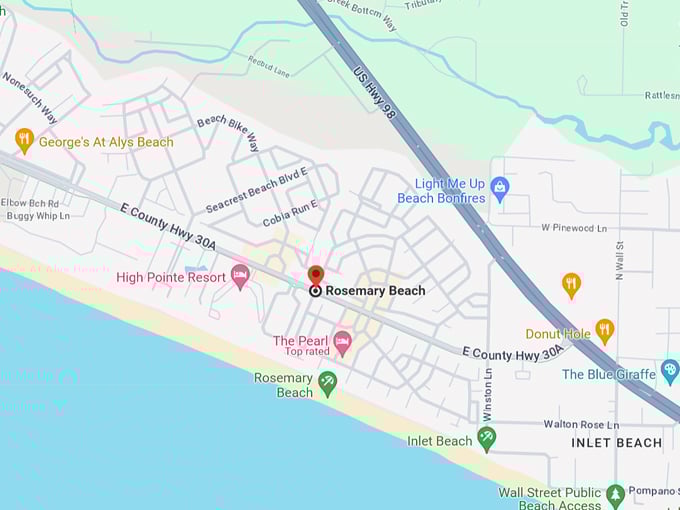 Rosemary Beach 10 map
