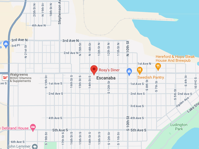 Rosy’s Diner 10 Map