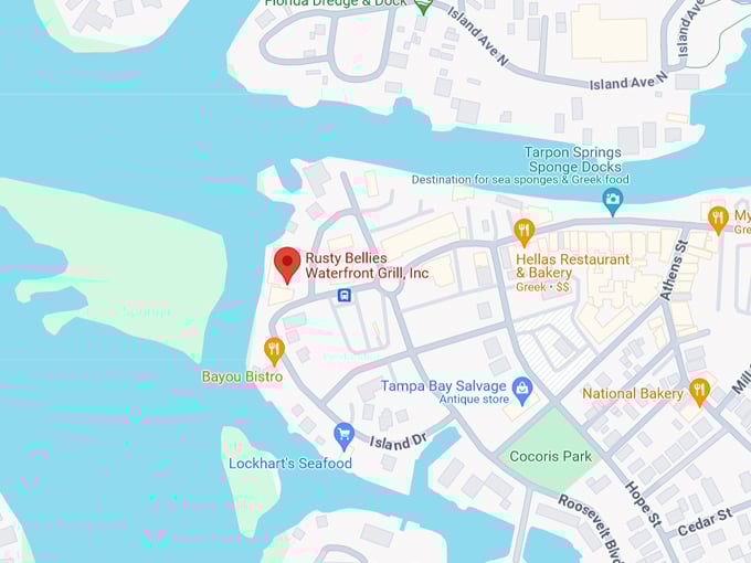 Rusty Bellies Waterfront Grill 10 map