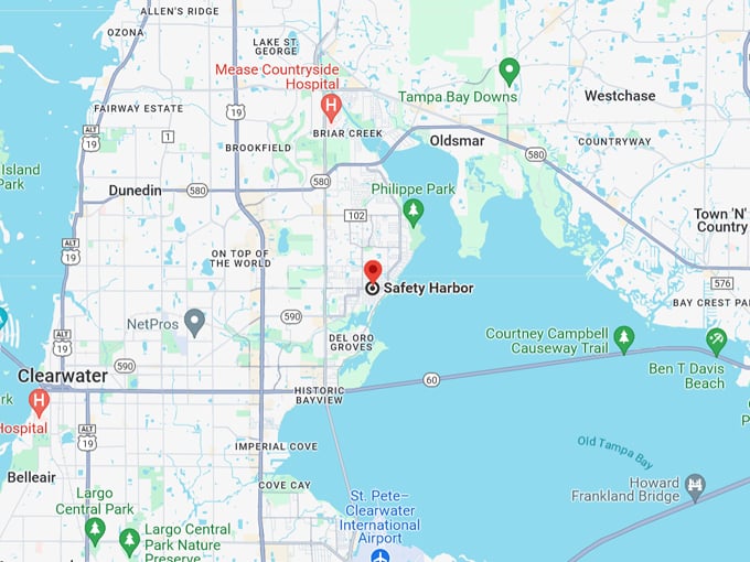 Safety Harbor 10 map