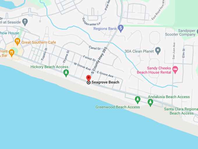 seagrove beach 10 map