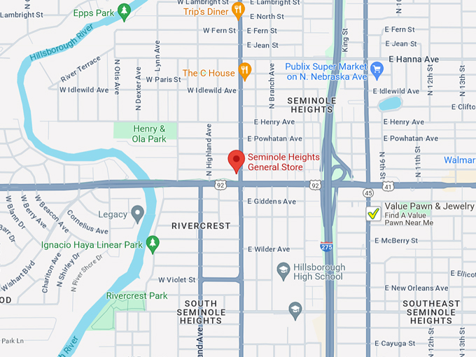 Seminole Heights General Store 10 Map