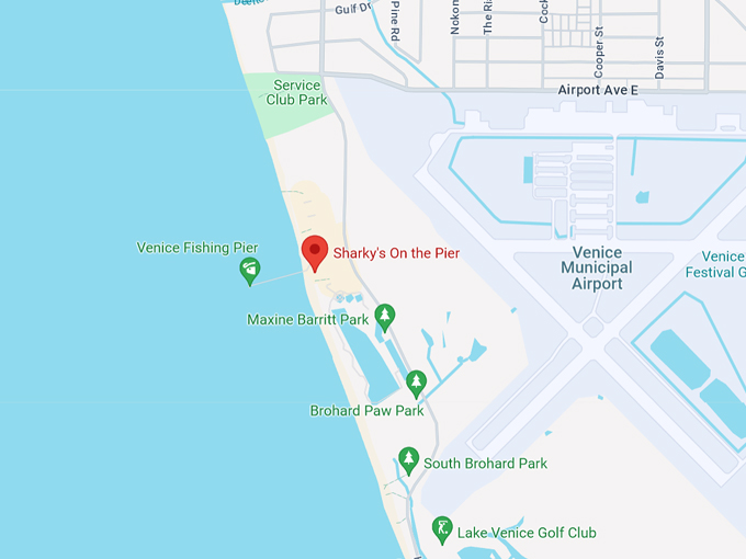 Sharky's On the Pier 10 Map