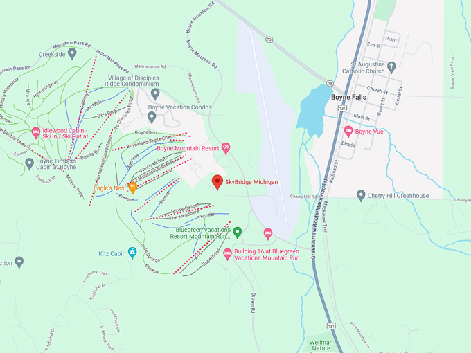 SkyBridge Michigan 10 map