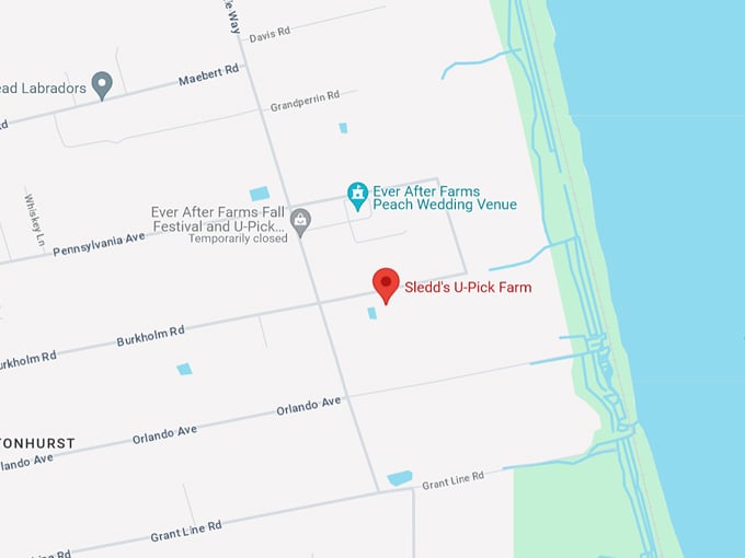sledds u pick farm map