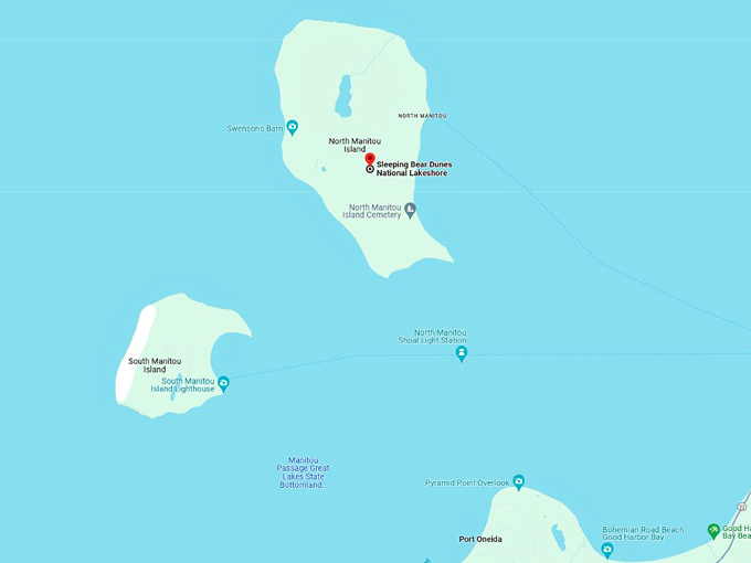 Sleeping Bear Dunes National Lakeshore 10 map