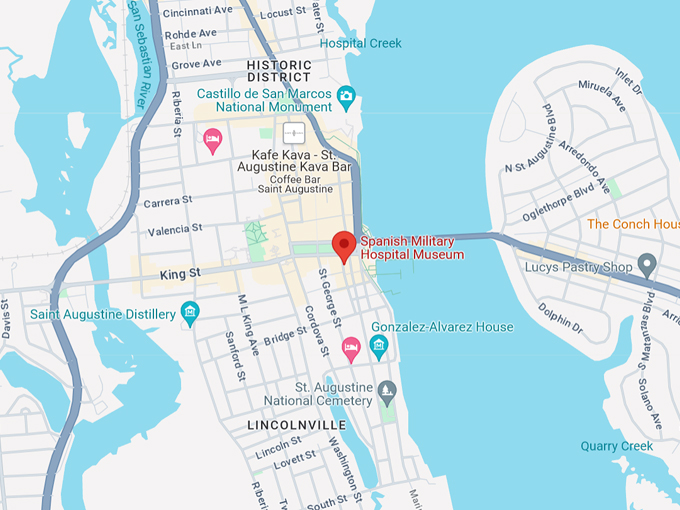 spanish military hospital museum 10 map