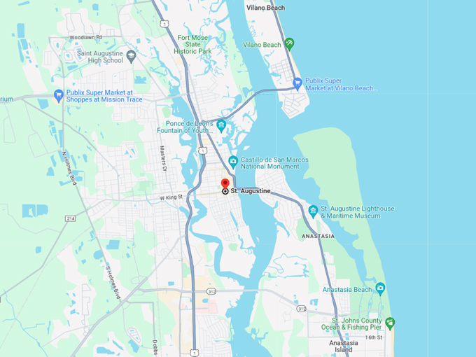 st. augustine 10 map