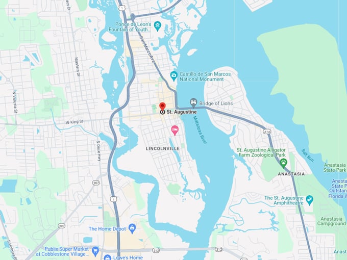 St. Augustine map