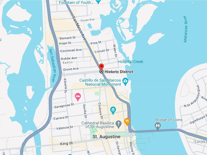 st. augustine historic district 10 map