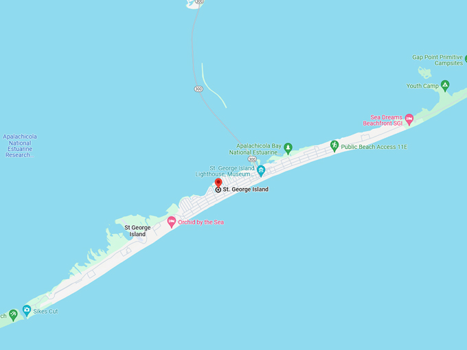 st. george island 10 map