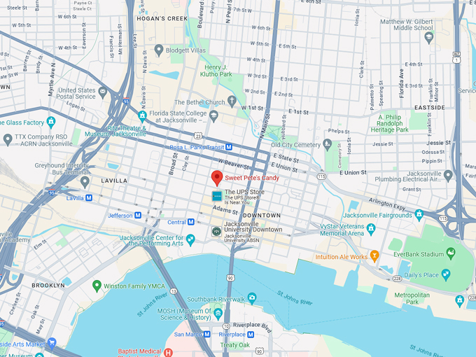 Sweet Pete's Candy 10 map