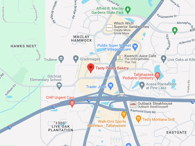 Tasty Pastry Bakery 10 map