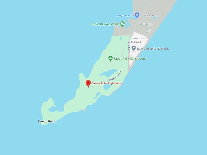 Tawas Point Lighthouse 10 map