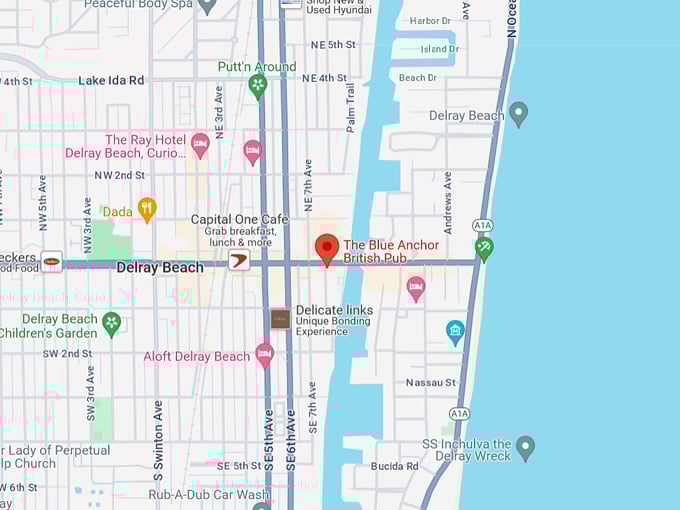 the blue anchor british pub 10 map