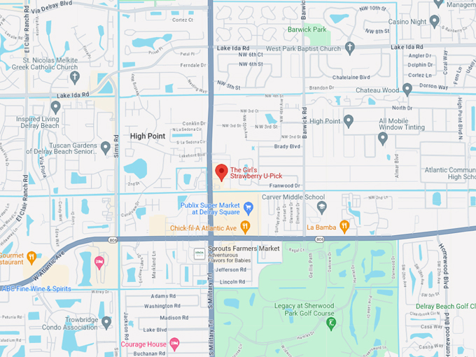 The Girl's Strawberry U-Pick 10 map