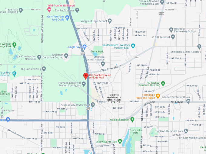 the ole cracker house antique mall 10 map