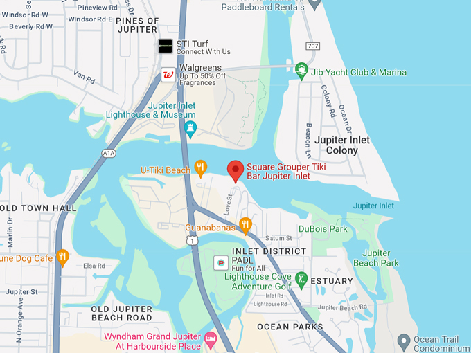 The Square Grouper Tiki Bar 10 Map