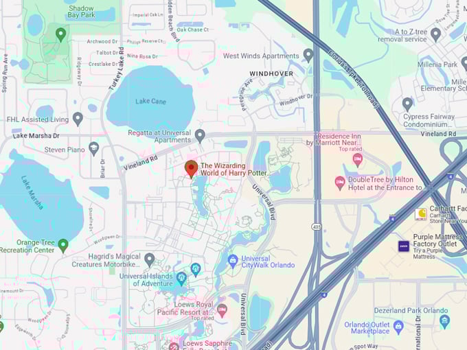 The Wizarding World of Harry Potter 10 map