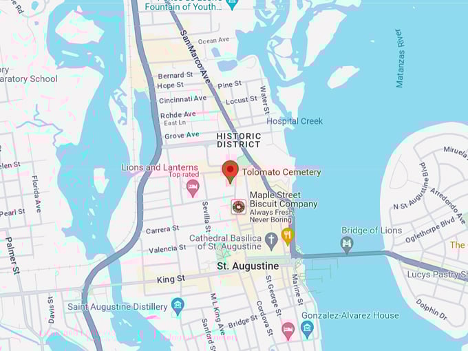 Tolomato Cemetery10 map