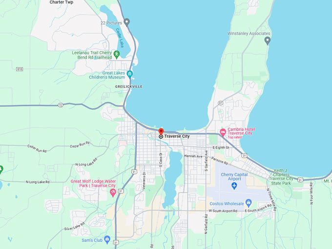 Traverse City 10 map