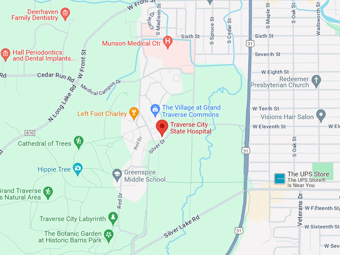 Traverse City State Hospital 10 Map