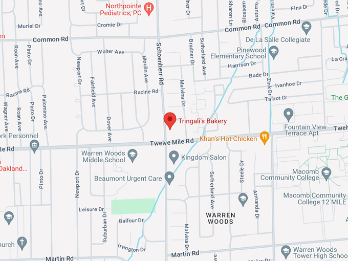 Tringali's Bakery 10 Map