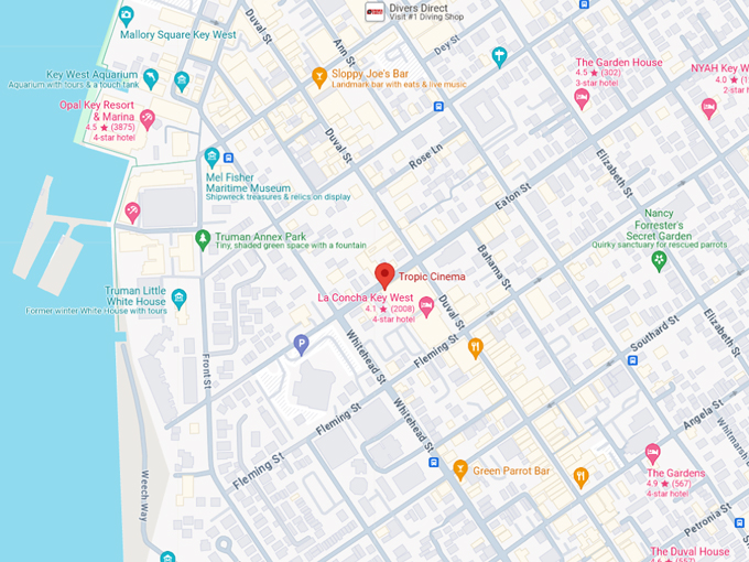 tropic cinema 10 map