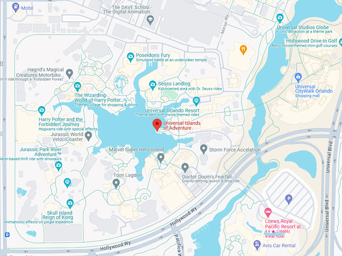 Universal's Islands of Adventure 10 map