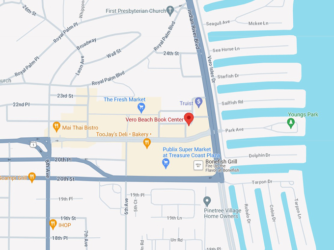 vero beach book center 10 map