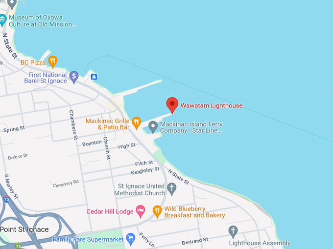 Wawatam Lighthouse 10 Map