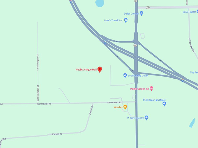 webbs antique mall 10 map