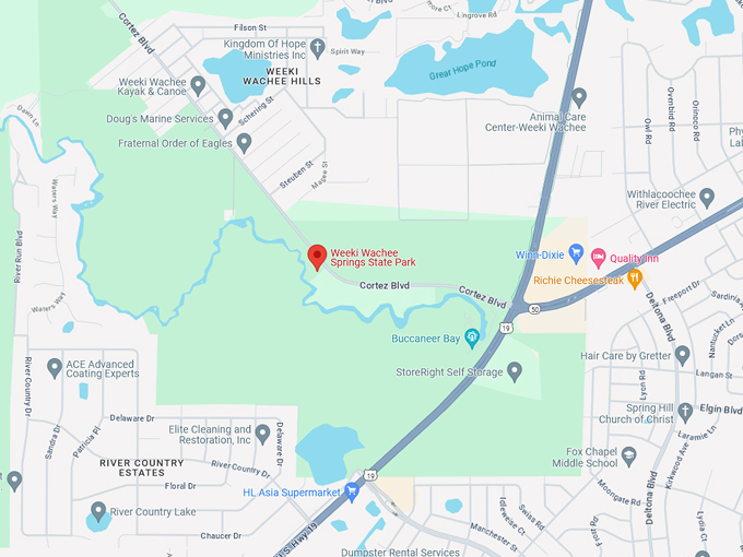 weeki wachee springs state park 10 map