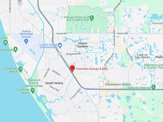 yummies donuts bbq 10 map
