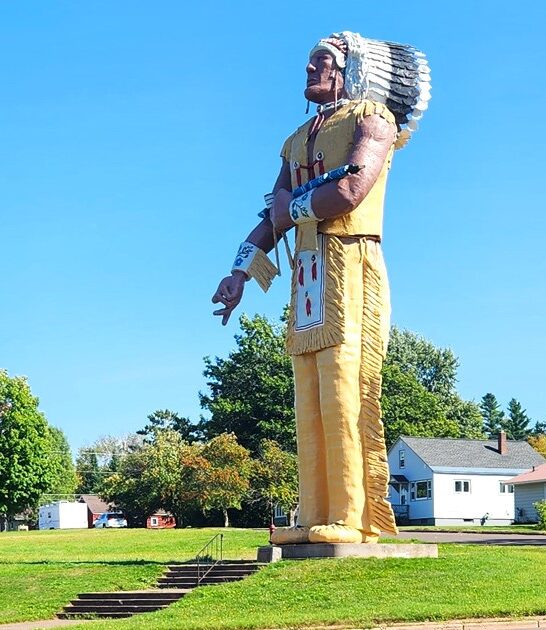 native american statue michigan ftr