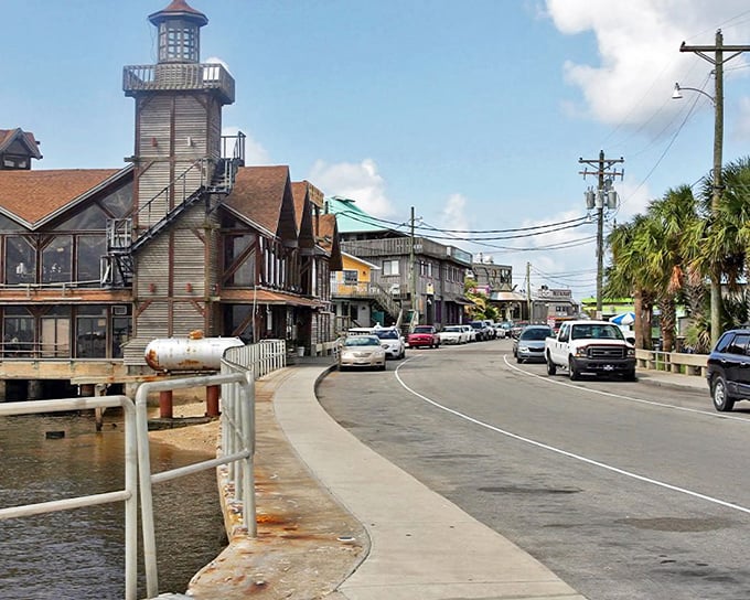 Cedar Key's waterfront welcomes visitors with weathered charm and salty character &ndash; where fishing boats and history share the same dock.